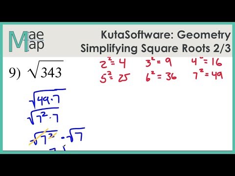 KutaSoftware: Geometry- Simplifying Square Roots Part 2
