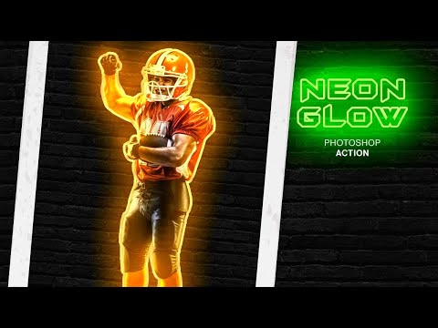 Neon Glow 2 Photoshop Action Tutorial - Download