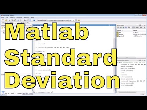 Matlab Tutorial - 33 - Calculating Mean, Median, and Standard Deviation of Data in a Vector