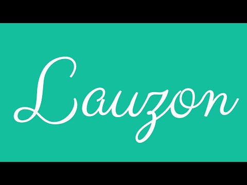Learn how to Write the Name Lauzon Signature Style in Cursive Writing