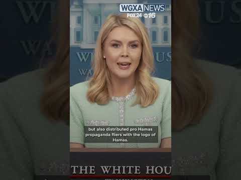White House Press Secretary Karoline Leavitt supporting the arrest and deportation of Mahmoud Khalil