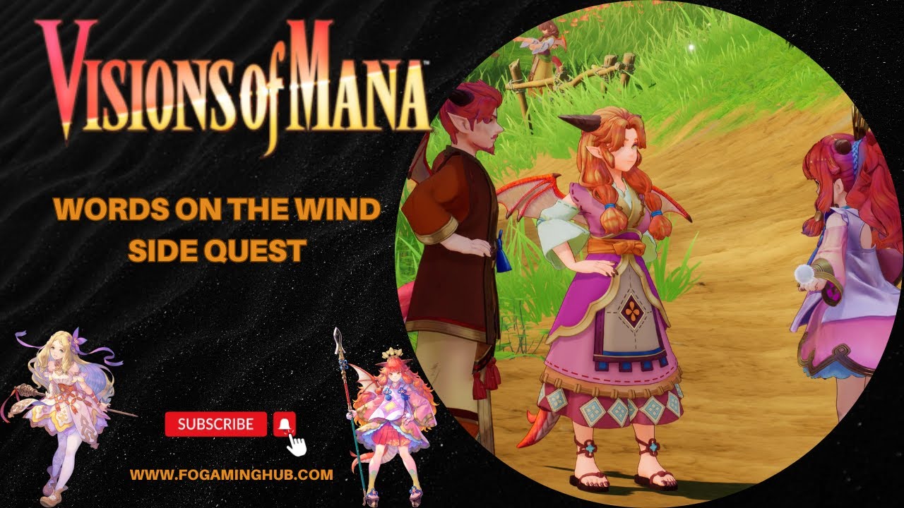 How to Words On The Wind Side Quest - Visions of Mana