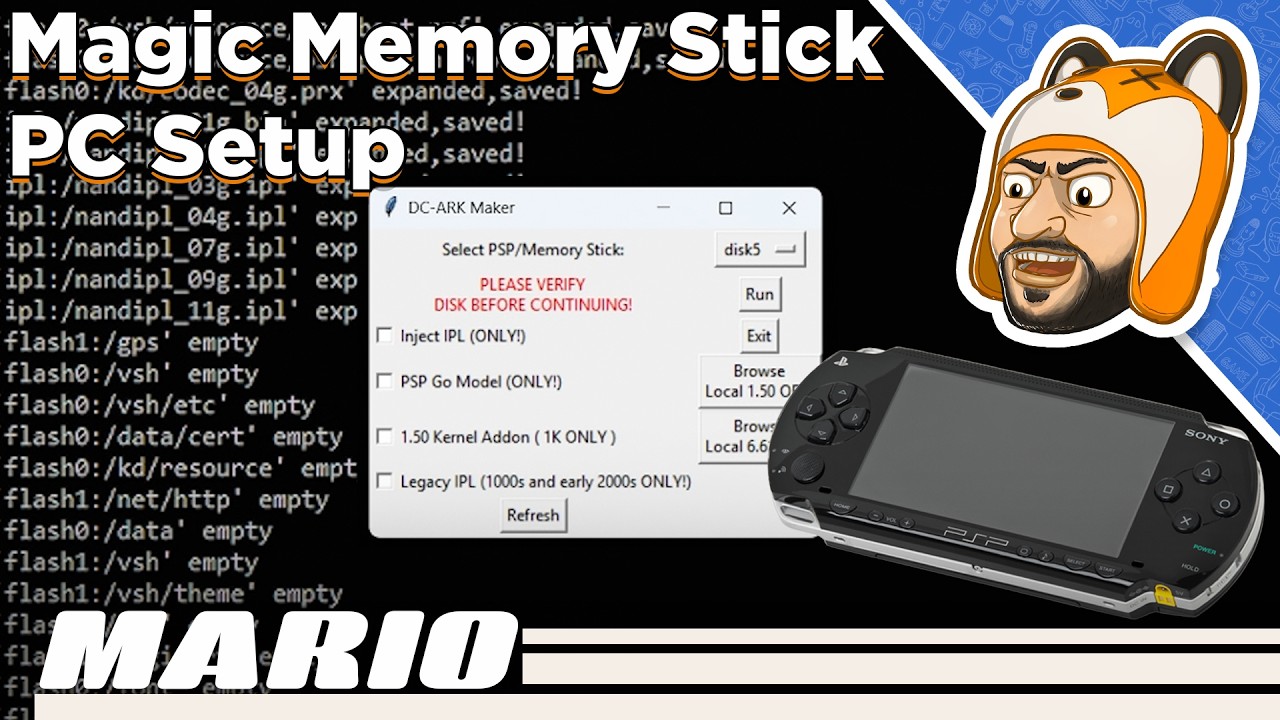 How to Make a PSP Magic Memory Stick on PC with DC-ARK-Maker!