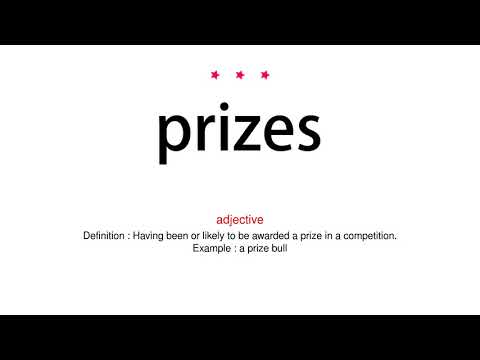 How to pronounce prizes - Vocab Today
