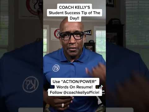 Use Action Words On Your Resume! Kelly Simmons III #coachkelly #studentsuccesscoach #empoweredtowin