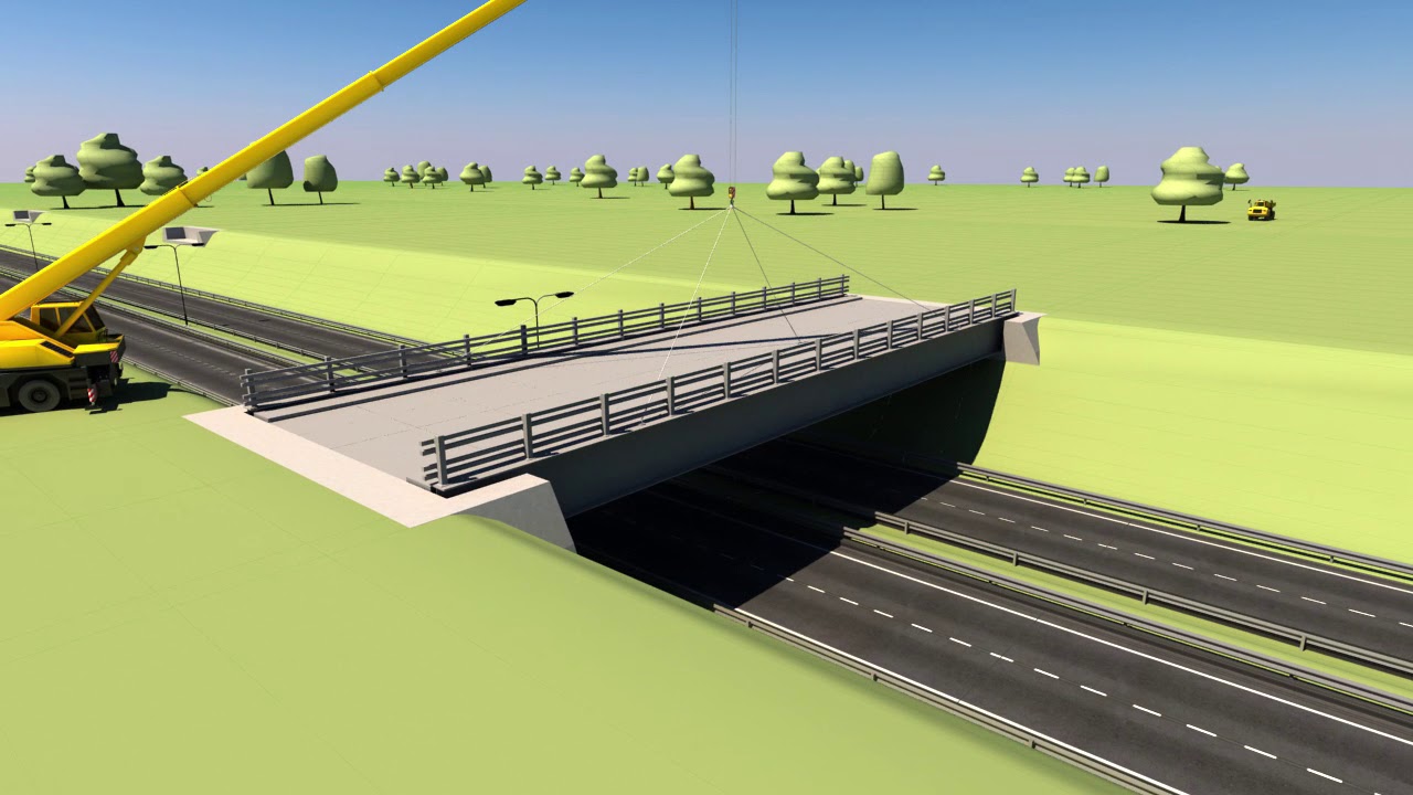 Cleveland Bridge animation temporary bridge installation.