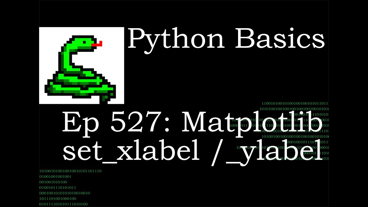 Python Basics Tutorial Matplotlib set xlabel and set ylabel