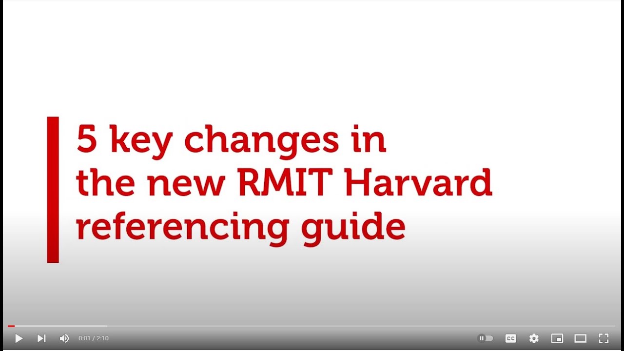 Referencing - RMIT University