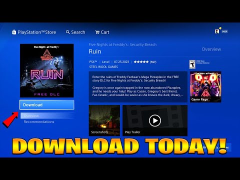 How To Play FNAF Security Breach Ruin DLC PS4 FREE RIGHT NOW FIX
