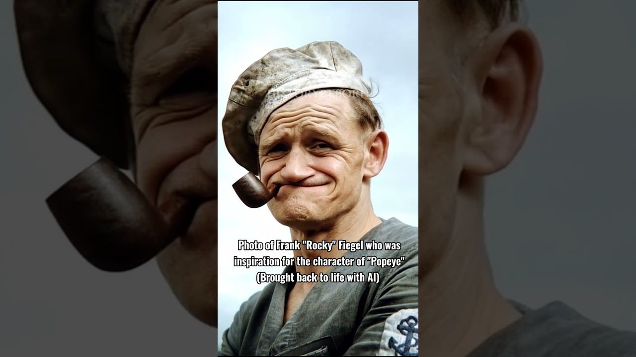 Historic Image Colorized: The real Popeye #history #colorizedhistory #life