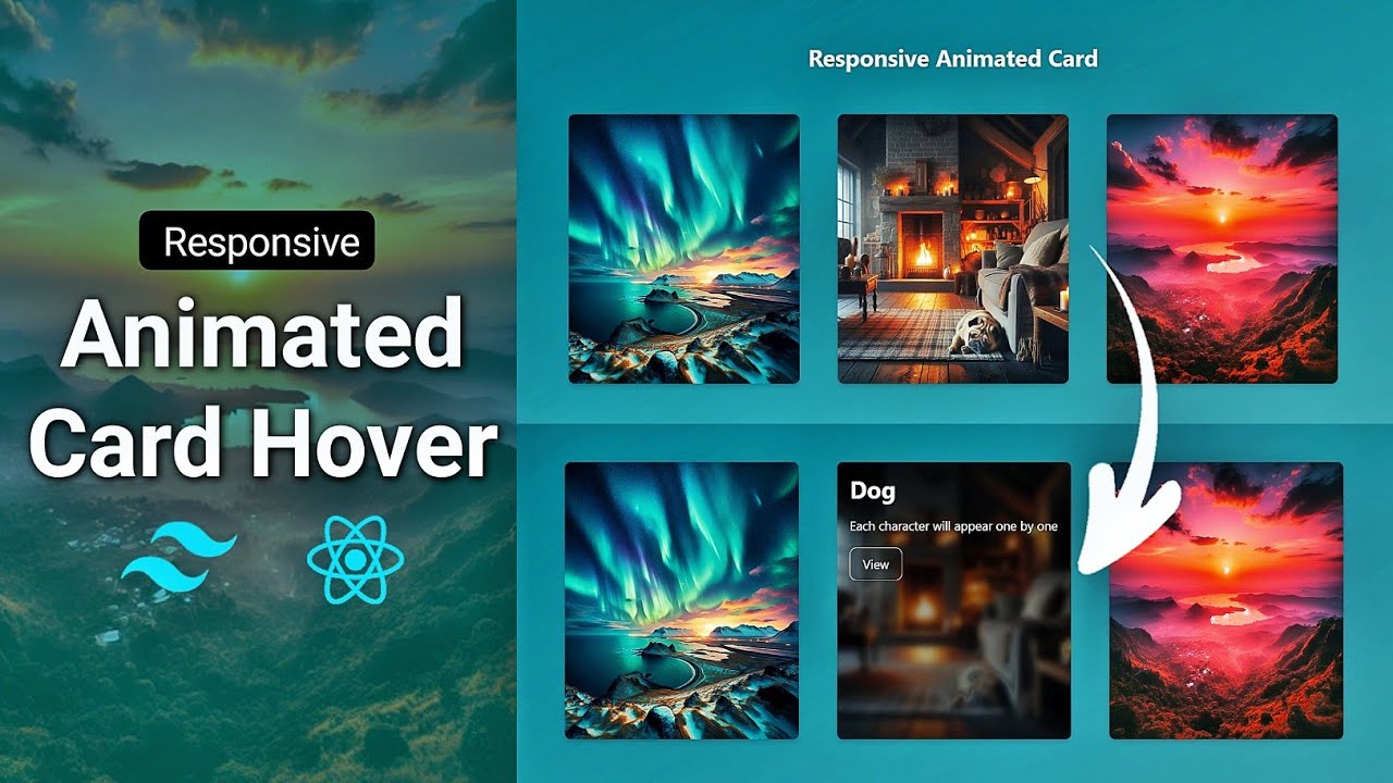 Responsive Animated Card Hover Effect | ReactJS and Tailwind CSS