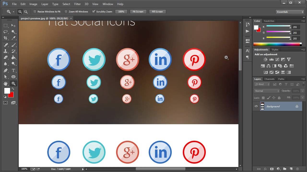 Flat Themed Icon Design: Introduction