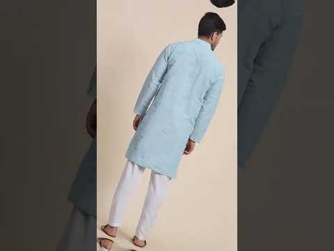 Men's Regular Fit Cotton Blend Casual Kurta Pajama for Men Indian ethnic wear