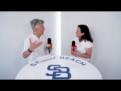 Julie Hogan, VP, Brand & Industry Marketing, META & Yann Caloghiris in SPORT BEACH Content Studio