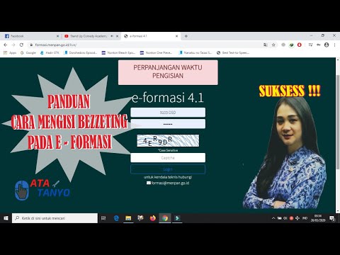 INPUT BEZZETING PADA E - FORMASI 4.1 2020 || TUTORIAL MENGISI E-FORMASI 2020