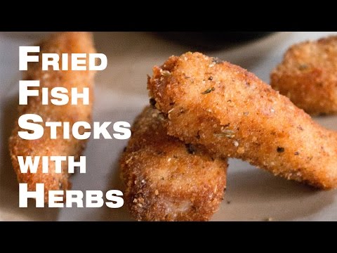 Fried Fish Sticks Recipe with fresh Fish Fillet and Herbs - How to make crispy fried fish fingers