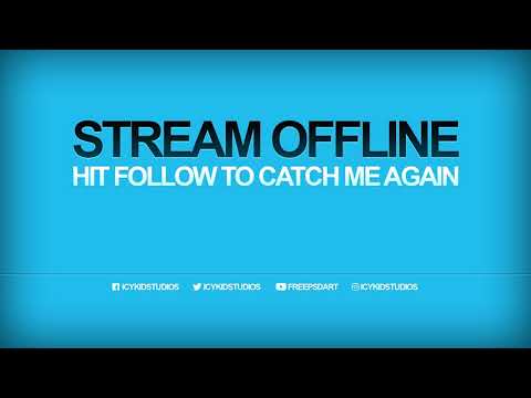 Free Twitch Banner Template - Bold Bright Blue Offline Banner - PSD - Free Download