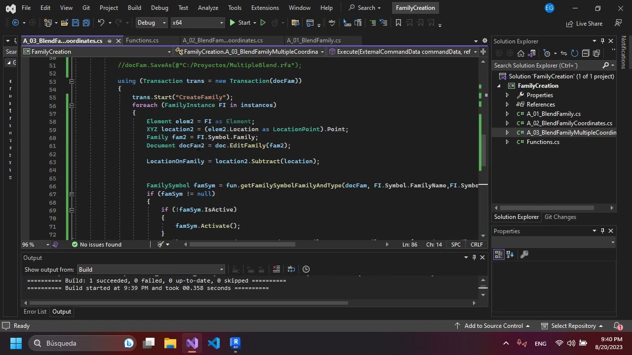Autodesk Revit 2023 Nested Family by Selection C# Revit API