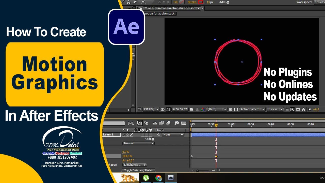 How to Create Motion Graphic Design and Export in After Effect for Adobe Stock | Tutorial 2025