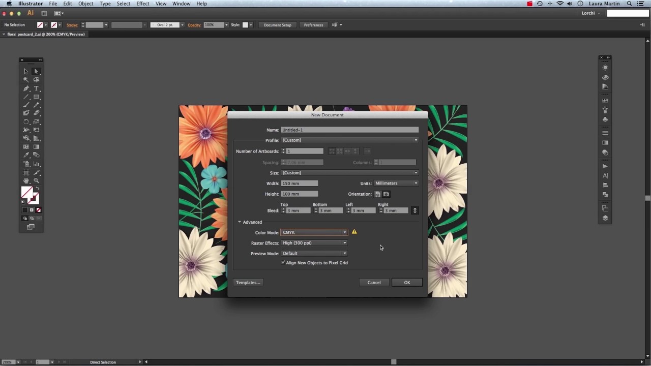 01/06 Preparing the Document — Graphic Design: Create a Realistic Flower Background_ENG