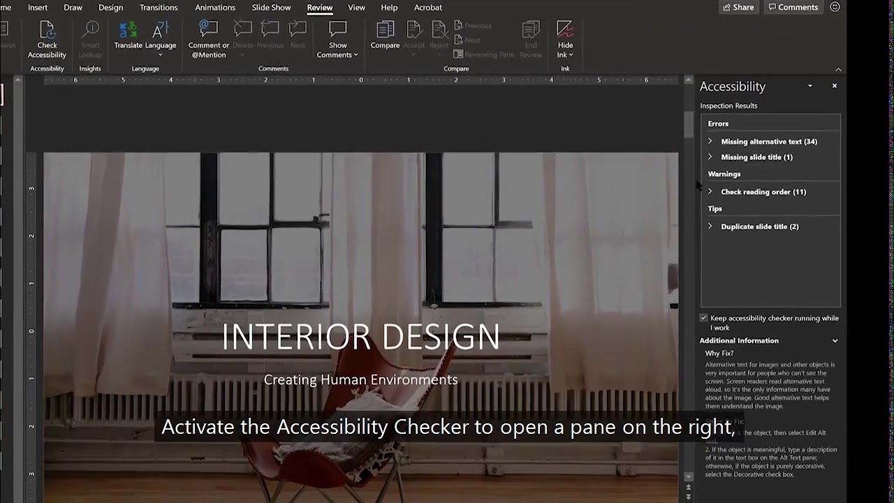 Office Accessibility Tools: Accessibility Checker