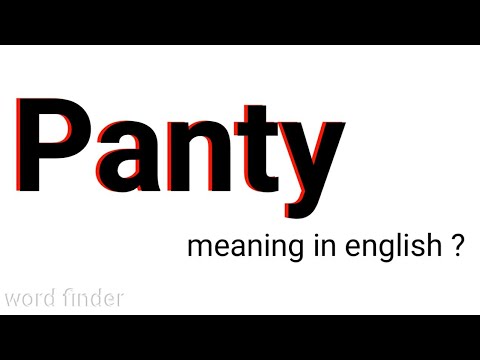 Panty meaning in english …