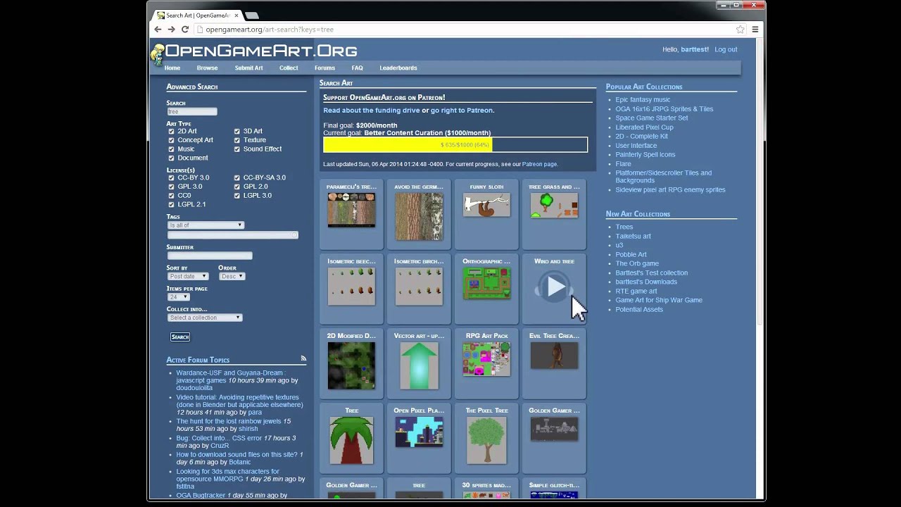 OpenGameArt.org Feature Tour: Collections