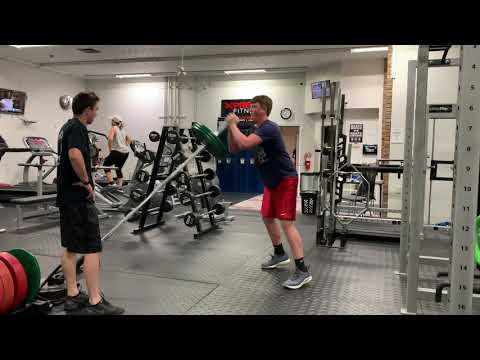 Xpress Fitness ELITEFTS landmine triple extension squat press