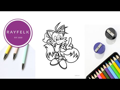 Tails Coloring Page | Sonic Free Coloring Pages | Rayfelk Arts and Printables