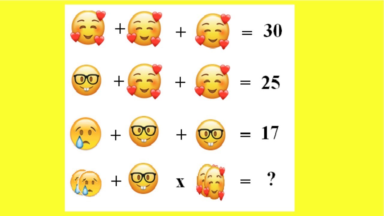 Maths puzzle with answer | Emoji based maths puzzle