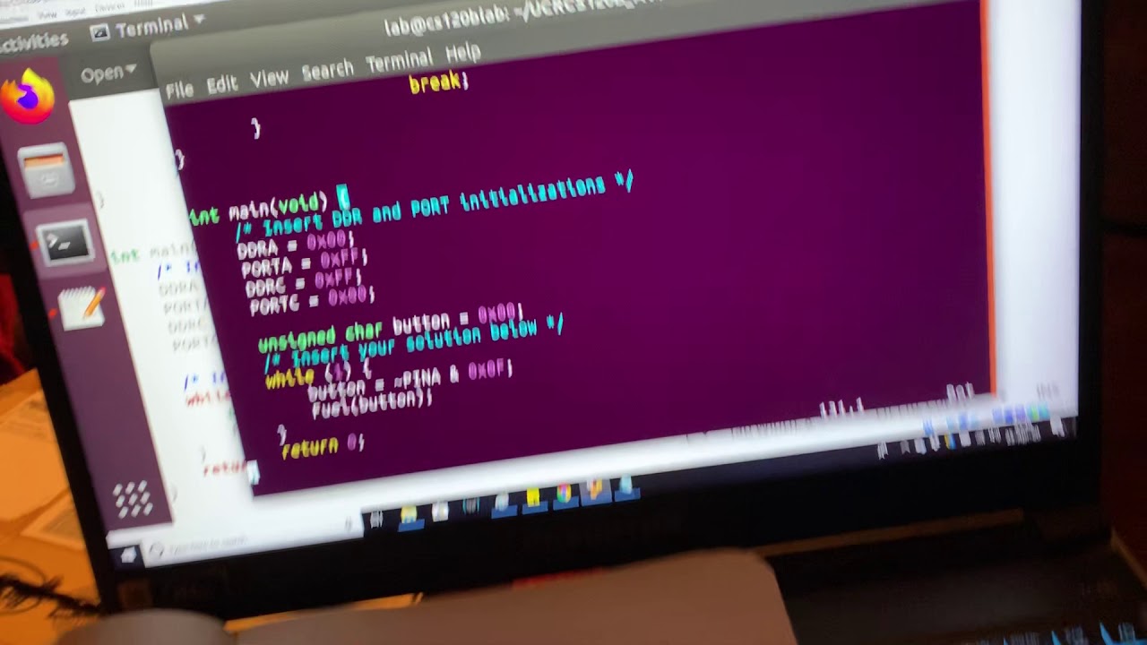 CS120B Lab 5 Part 1 Demo