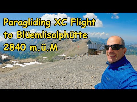 XC Paragliding from Wispile with toplanding on Blüemlialphütte