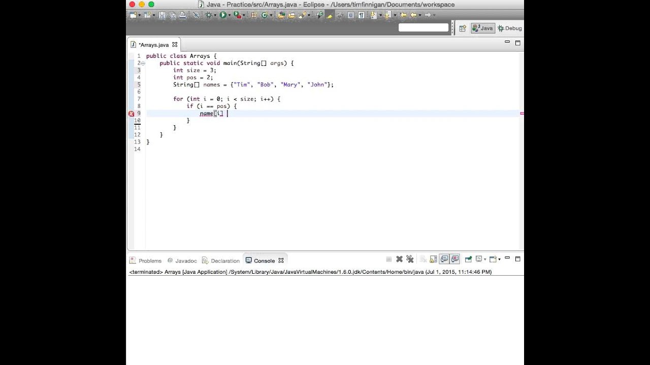 Remove Element from Unordered Array (Java)