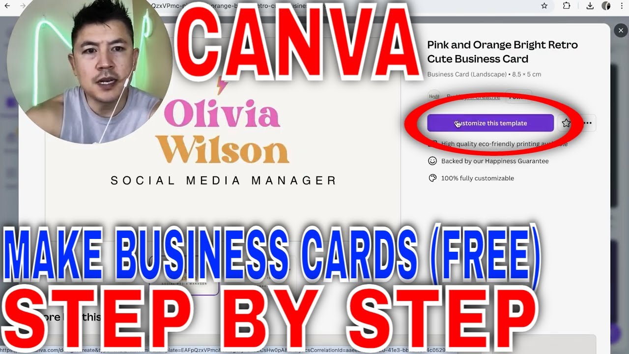 ✅  How To Make Your Own Business Cards Online In Canva (Free) 🔴