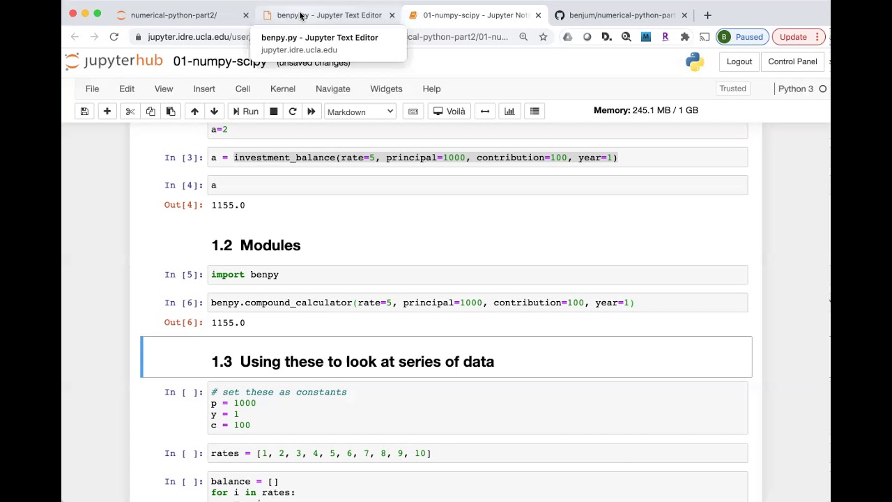 Numerical Computing with Python Part 2: Intro to Numpy, Scipy, and Pandas