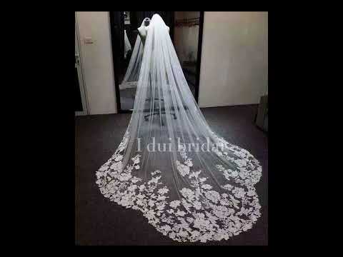 wedding veil, can custom make any length with you preferred matching lace #vintageweddingveil