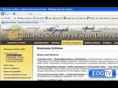 How to Search a Corporation in California