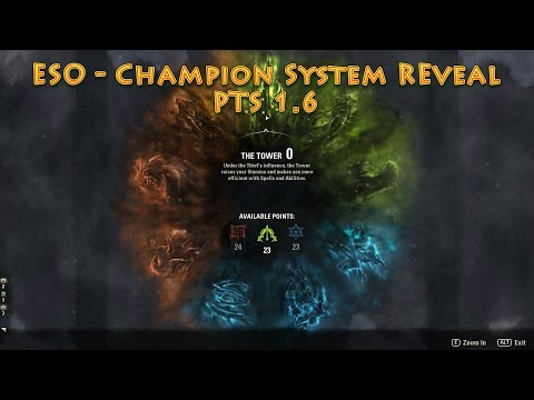 Champion System Point - PTS 1.6 Reveal (VIDEO) — Elder Scrolls Online