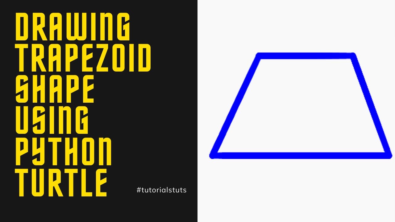 How to draw Trapezoid Shape using Python Turtle | Python Turtle Geometric Shapes