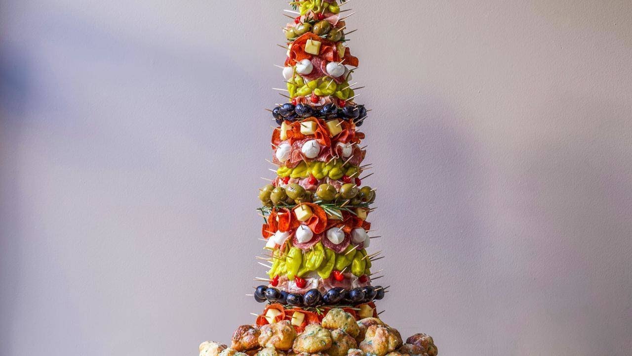 How to Make An Antipasto Tree with Garlic Knots