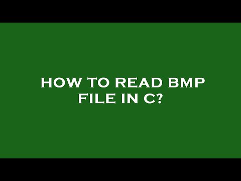 How to read bmp file in c?