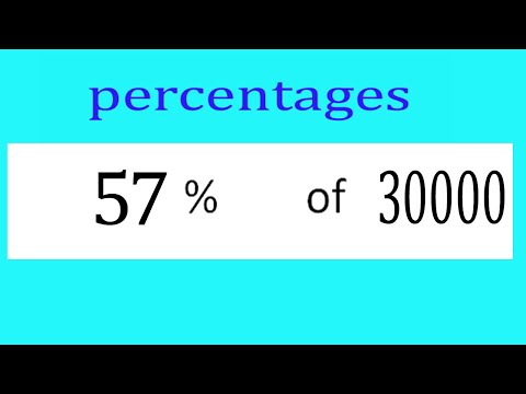 Percentages 57 Percentage(%) of 30000