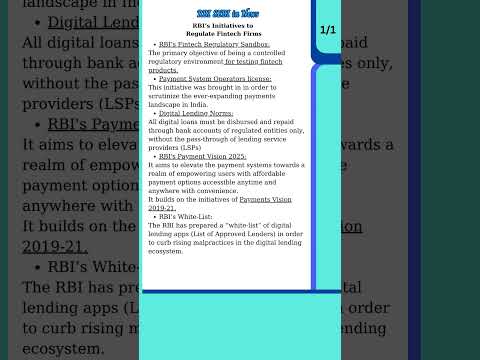 RBI's Initiative to Regulate Fintech Firms