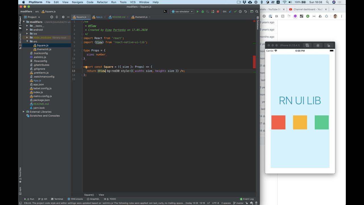 #1 - Modifiers | REACT-NATIVE-UI-LIB Overview