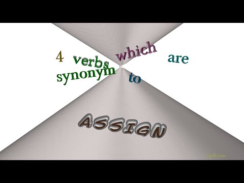 assign - 4 verbs which are synonyms to assign (sentence examples)