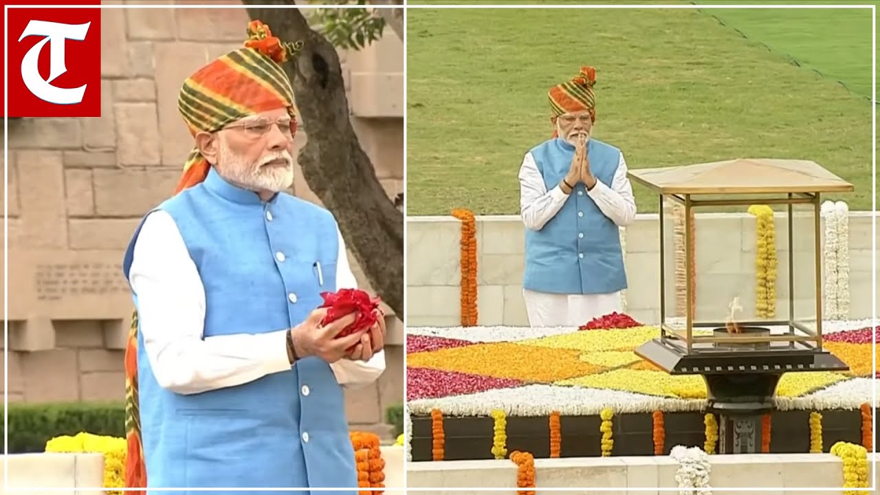 Independence Day 2024: PM Modi arrives at Rajghat, pays tribute to Mahatma Gandhi