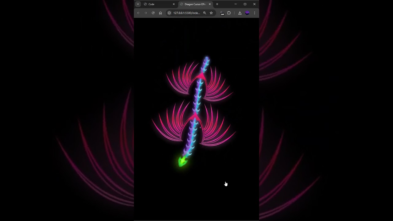 Dragon Cursor Effect #programación #javascript #animation #dragon #code #effect