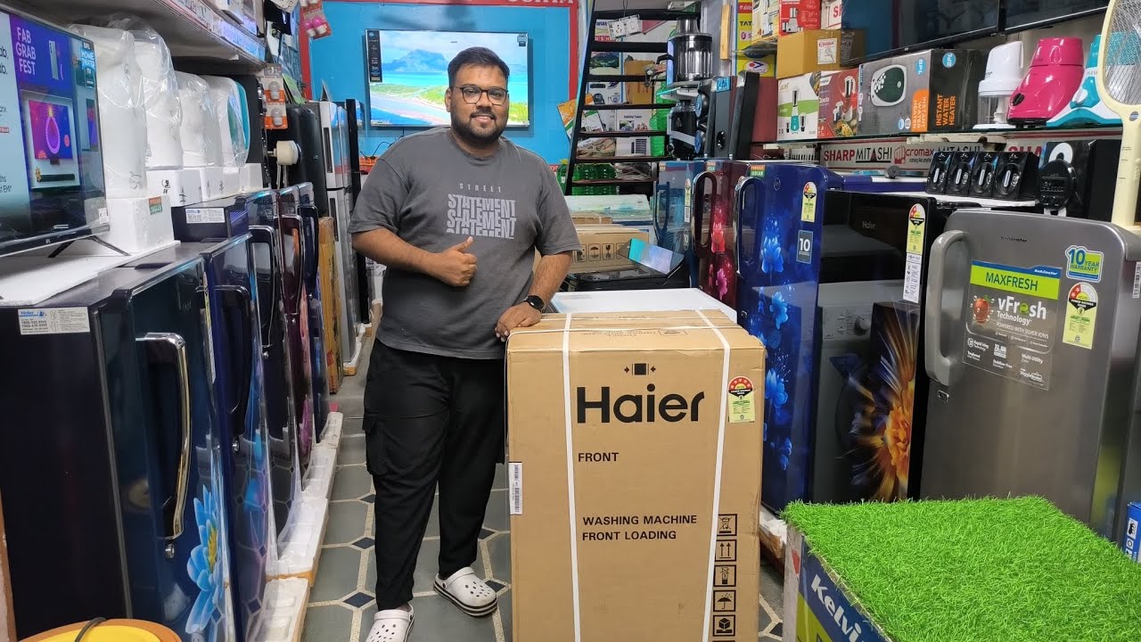 Haier Front Load Washing Machine Unboxing | Haier HW80-IM12929EBFK