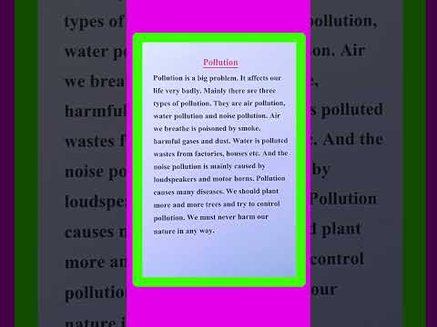 Essay On Pollution in English | Pollution Essay in English | Paragraph On Pollution in English