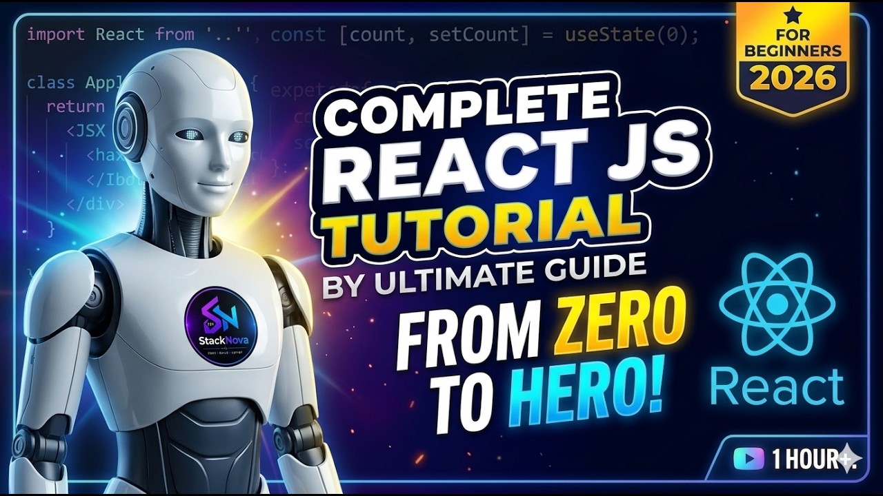“React.js Tutorial for Beginners 2026 | Create Your First React App”